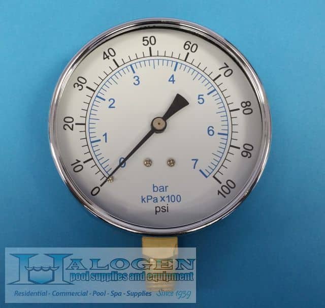 3-1/2 Inch (in) Diameter-Steel Case - 0-100 Pound Per Square Inch (psi ...