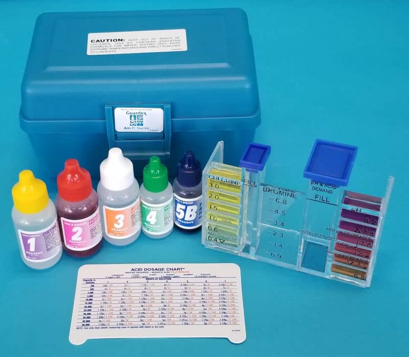 Guardex 4-in-1 Test Kit for Residential Pool & Spa Testing | Halogen ...