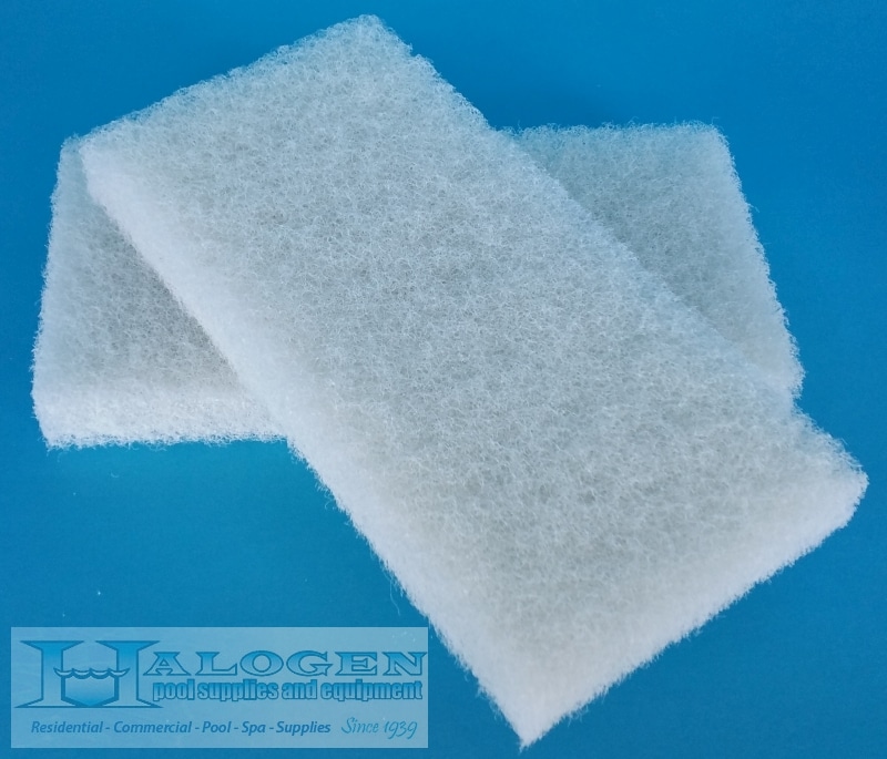 Pair of Replacement Pole Scrubber White Pads - Halogen Supply Company