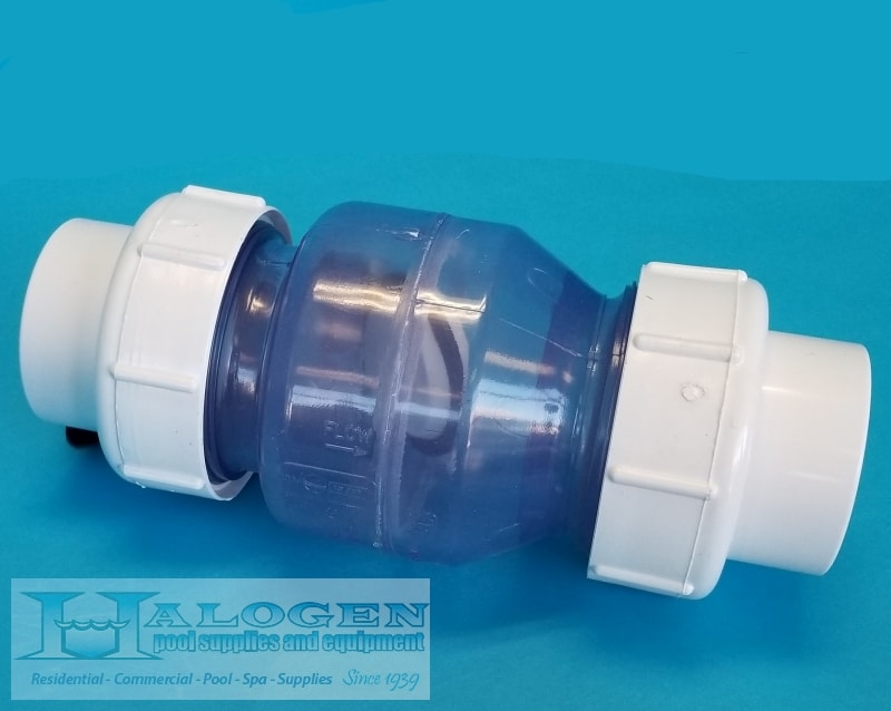 DOUBLE UNION CLEAR SWING CHECK VALVE | Halogen Supply Company