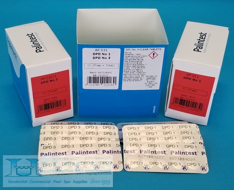 250 Test Pack (DPD 1 & DPD 3) Total Chlorine - Halogen Supply Company
