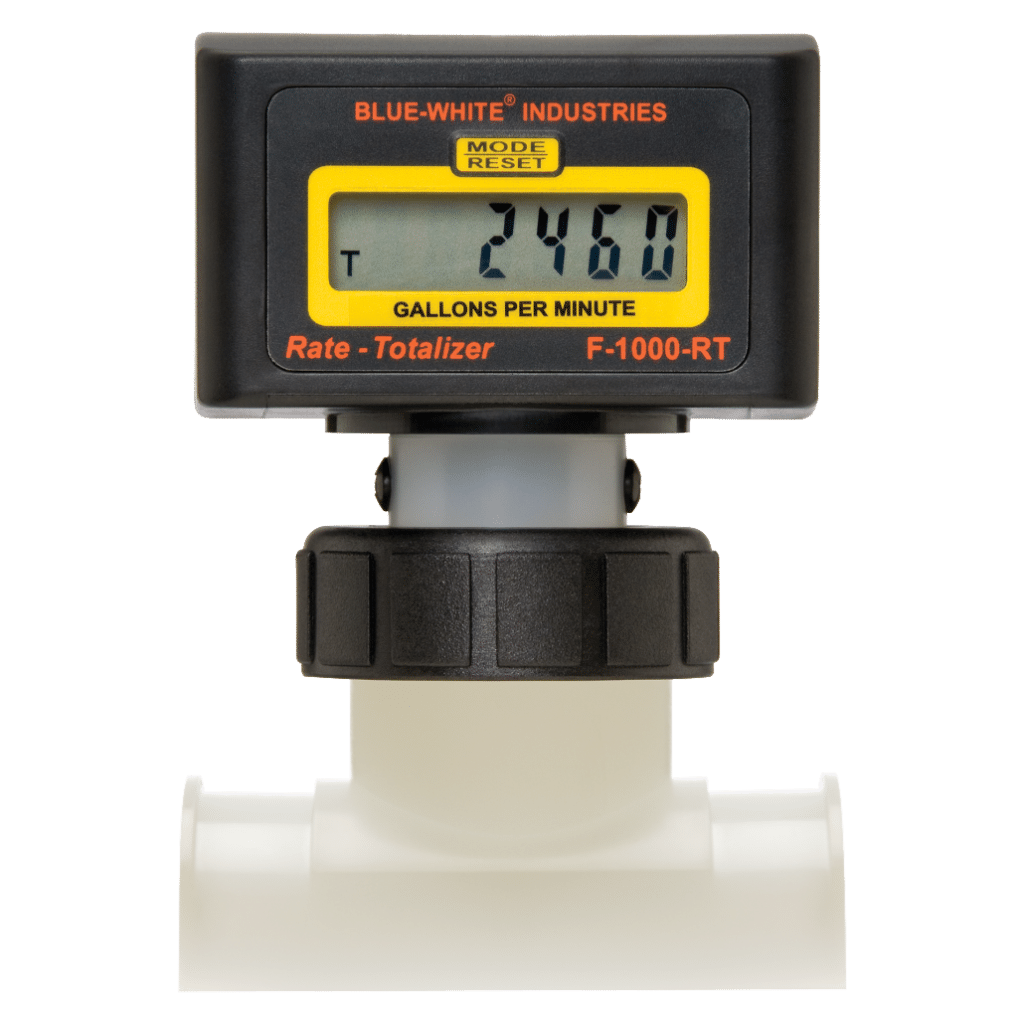BLUE-WHITE DIGI-FLO POOL FLOW METER - Halogen Supply Company