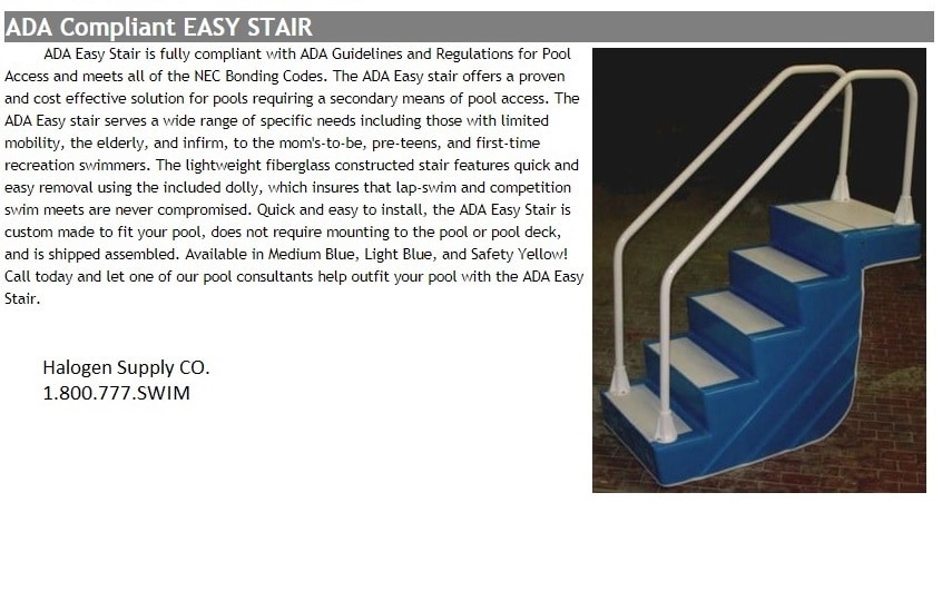 ADA Compliant EASY STAIR | Halogen Supply Company