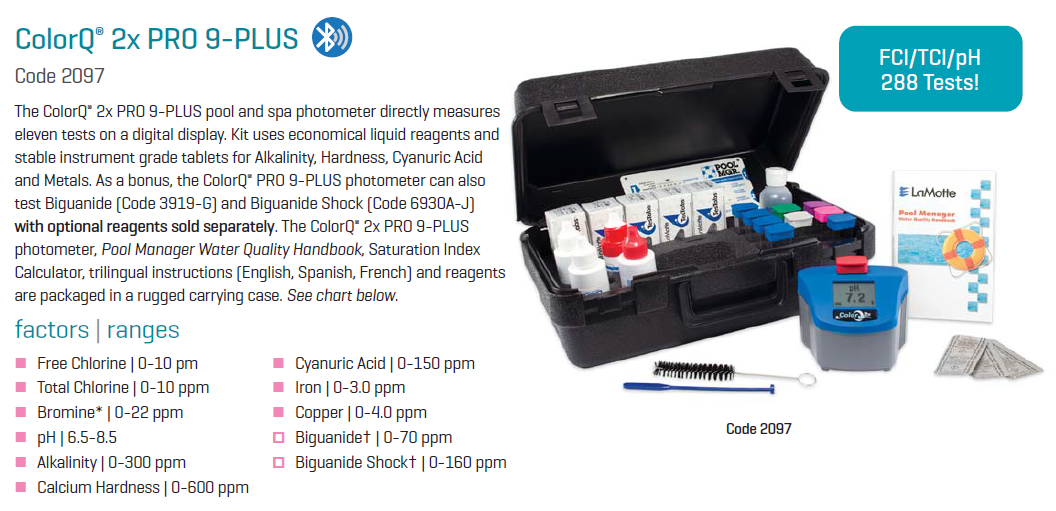 LaMotte ColorQ® 2x PRO 9 Plus (2097) | Halogen Supply Company